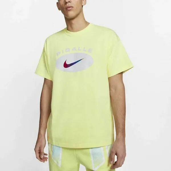 Nike X Pigalle Crossover Logo Printing Stripe Round Neck Short Sleeve - Green