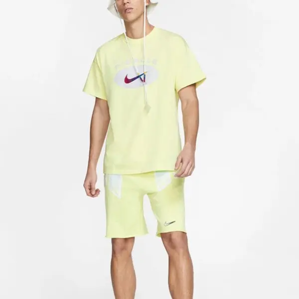 Nike X Pigalle Crossover Logo Printing Stripe Round Neck Short Sleeve - Green