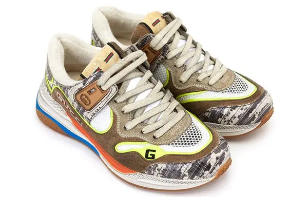 Gucci Ultrapace 'rock Tejus Printed' Sneakers - Brown