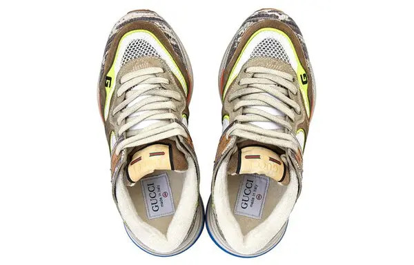 Gucci Ultrapace 'rock Tejus Printed' Sneakers - Brown
