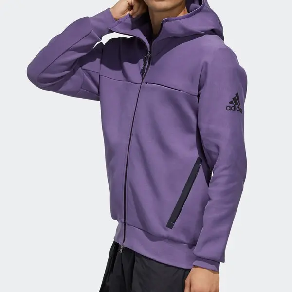 Adidas O1 Htt Music Casual Sports Hooded Jacket - Purple