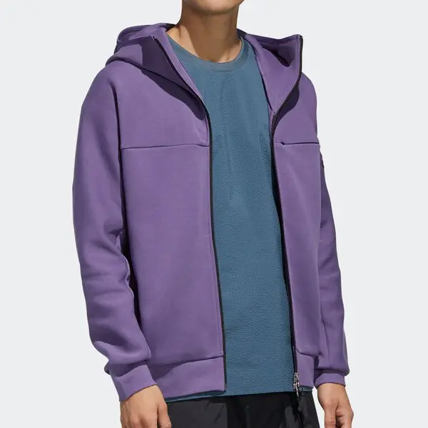 Adidas O1 Htt Music Casual Sports Hooded Jacket - Purple