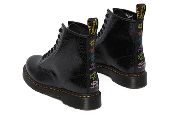 Dr. Martens Keith Haring X 1460 Lace Up Boots - Black