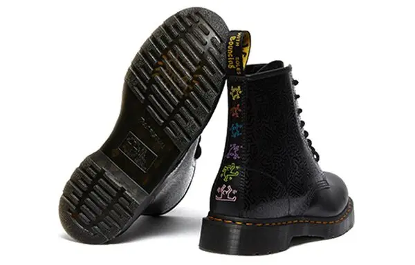 Dr. Martens Keith Haring X 1460 Lace Up Boots - Black