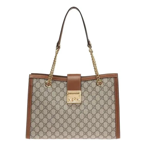 Gucci Padlock Medium Gg Shoulder Bag - Beige/brown