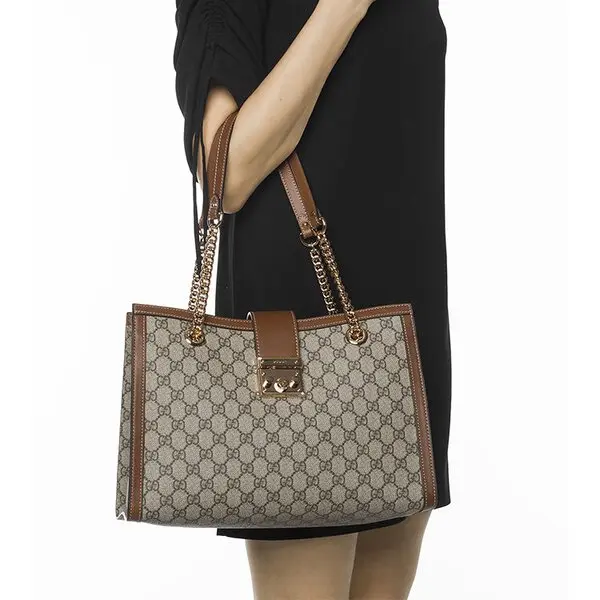 Gucci Padlock Medium Gg Shoulder Bag - Beige/brown