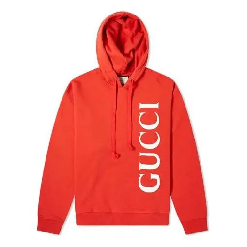 Gucci Large Logo Pullover Hoodie - Red