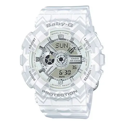 Casio Baby-g Ba-110tp-7a Analog-digital Watch - White