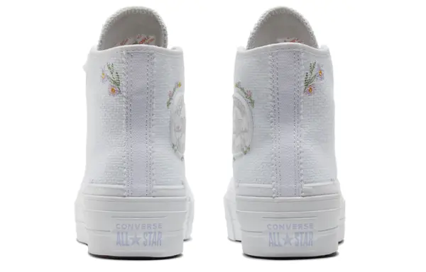 CONVERSE Chuck Taylor All Star Lift Platform High Top "autumn Embroidery - White