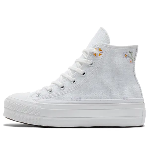 CONVERSE Chuck Taylor All Star Lift Platform High Top "autumn Embroidery - White