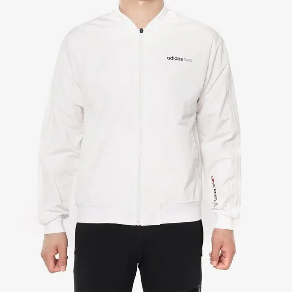 Adidas Neo Baseball Jacket With Embellished Back Detail