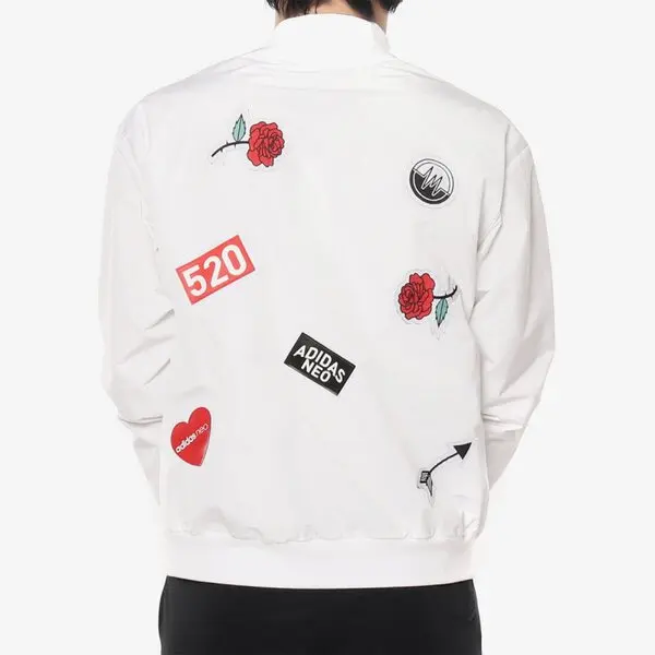 Adidas Neo Baseball Jacket With Embellished Back Detail