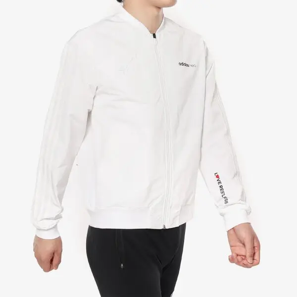 Adidas Neo Baseball Jacket With Embellished Back Detail