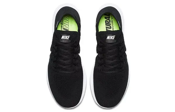Nike Free Rn Flyknit 2017 Athletic Sneakers - Black/white