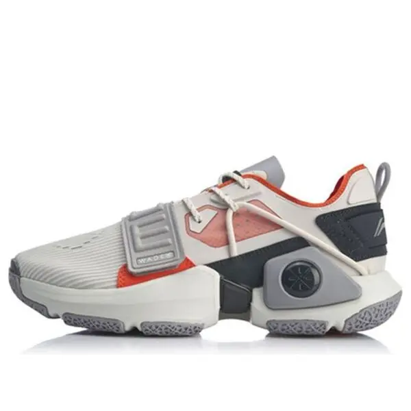 LI-NING Wowtr" Shock Absorption Basketball Shoe - White/gray