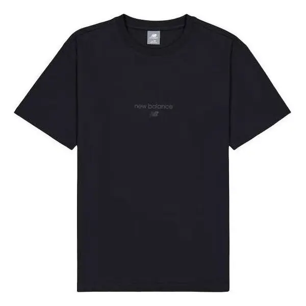 NEW BALANCE Embroidery Logo T-shirt Asia Sizing - Black