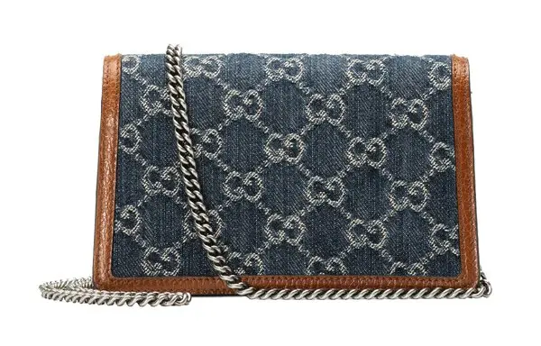 Gucci Dionysus Logo Denim Messenger Bag - Bluebrownmulti-color