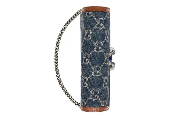 Gucci Dionysus Logo Denim Messenger Bag - Bluebrownmulti-color