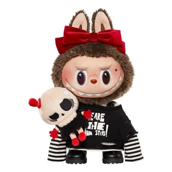POP MART The Monsters Labubu "catch Me If You Like Me" Collectible - Black/red