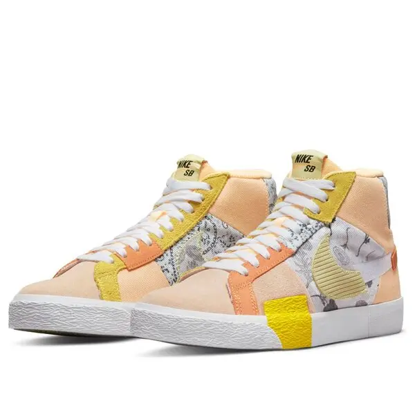 Nike Zoom Blazer Mid Premium Sb "paisley Pack Melon Tint - Pink/yellow