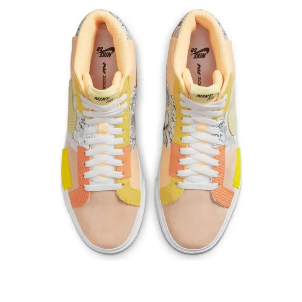 Nike Zoom Blazer Mid Premium Sb "paisley Pack Melon Tint - Pink/yellow