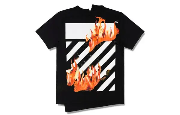 Off-White Virgil Abloh Diag Fire Short Sleeve