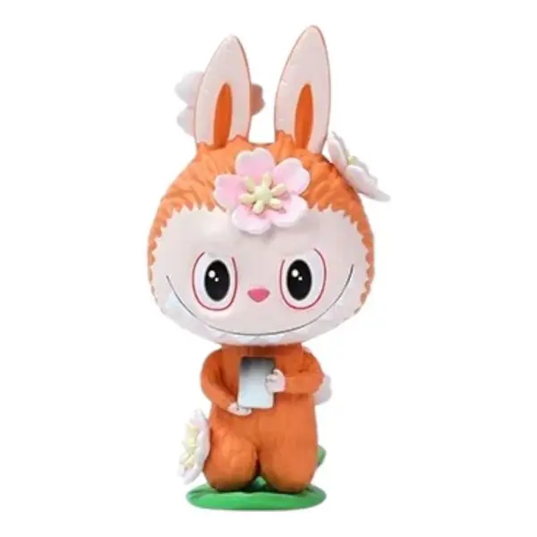 POP MART The Monsters Labubu Flower Elves Cherry Blossoms Figure - Tan/beige/pink