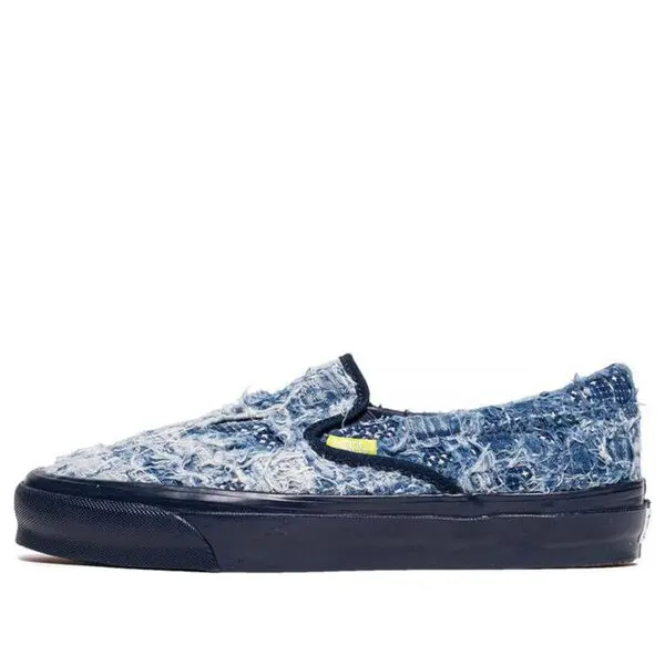 VANS Fdmtl X Og Classic Slip-on Lx "distressed Indigo - Blue