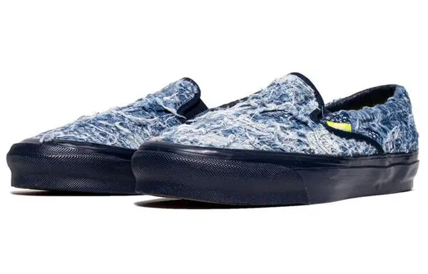VANS Fdmtl X Og Classic Slip-on Lx "distressed Indigo - Blue