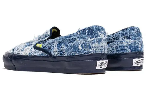 VANS Fdmtl X Og Classic Slip-on Lx "distressed Indigo - Blue