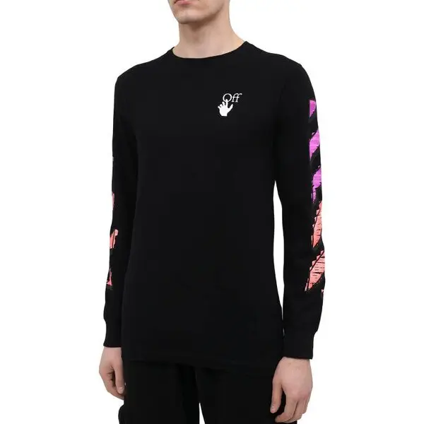 Off-White Long-sleeve Diagonal Striped Shirt