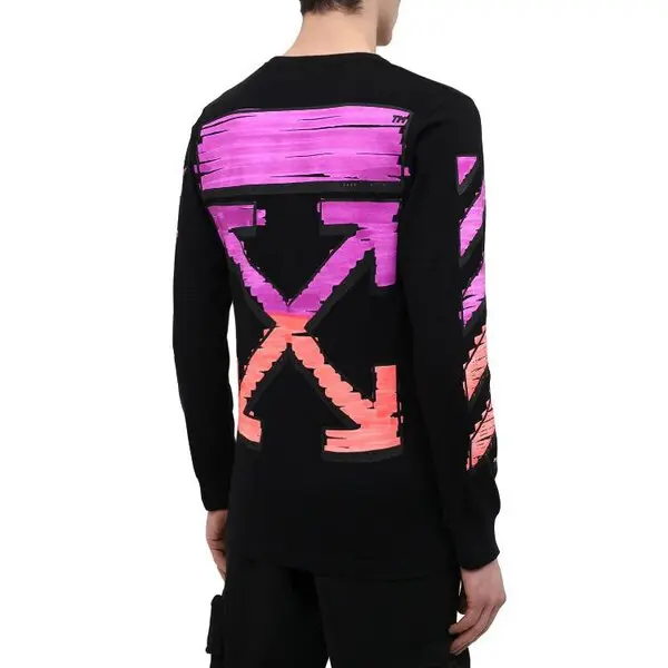 Off-White Long-sleeve Diagonal Striped Shirt