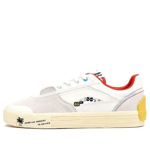 LI-NING Steven Harrington X Ollie Skate Shoes - White/red/grey