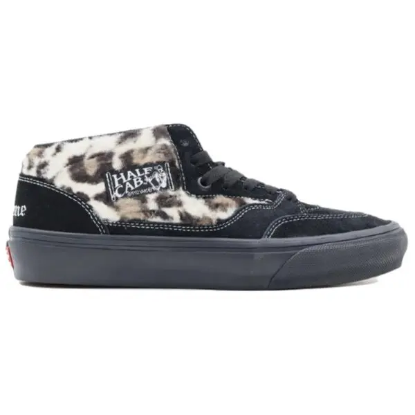 VANS Half Cab X Supreme Leopard Print Sneakers - Black