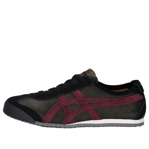 Onitsuka Tiger Mexico 66 Dark Sepia Sneakers - Black/red