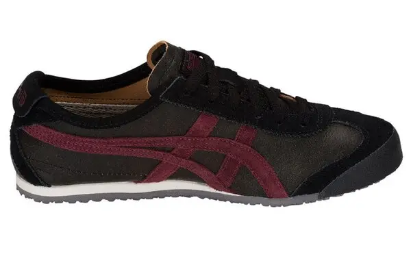 Onitsuka Tiger Mexico 66 Dark Sepia Sneakers - Black/red