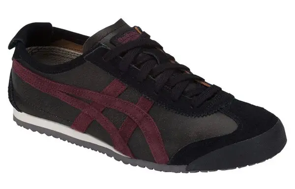 Onitsuka Tiger Mexico 66 Dark Sepia Sneakers - Black/red