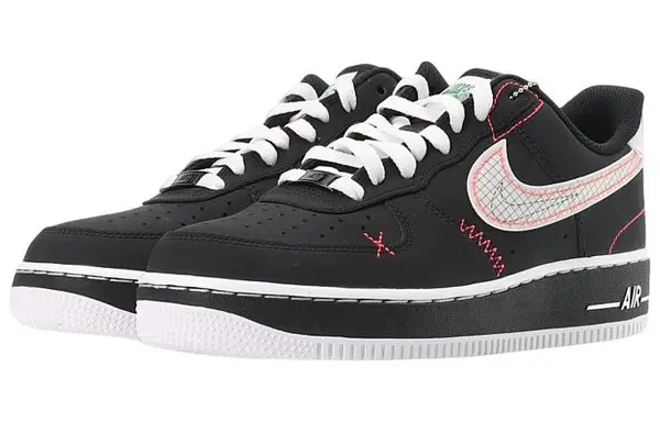 Nike Force 1 '07 Lv8 Exposed Stitching Sneakers - Black