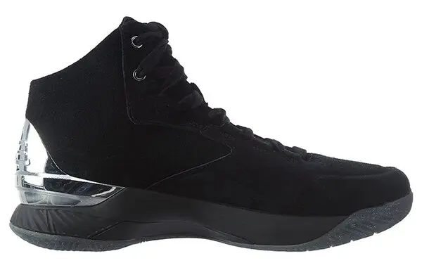 Under Armour Curry 1 Lux Mid Suede Sneakers - Black