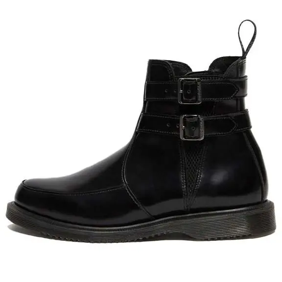 Dr. Martens Flora Polished Smooth Chelsea Boots - Black