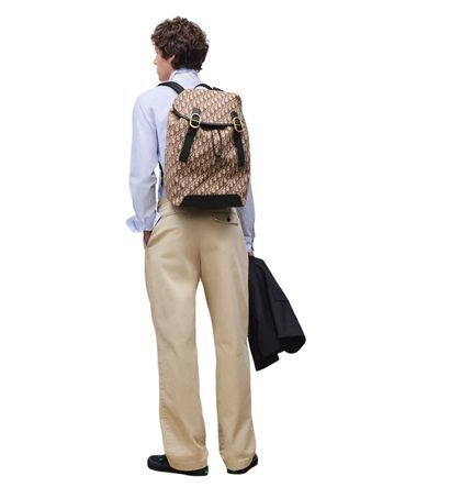 Dior Monogrammed Canvas Backpack