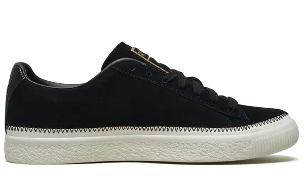 PUMA Suede Trim Retro Low Top Sneakers - Black