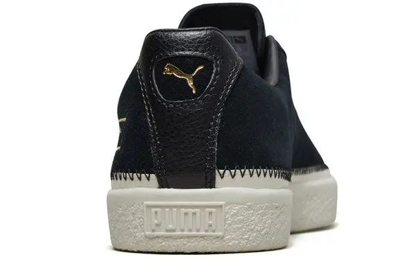 PUMA Suede Trim Retro Low Top Sneakers - Black