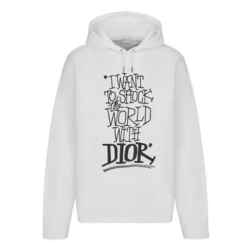 Dior And Shawn Stussy Alphabet Logo Print Oversized For - White