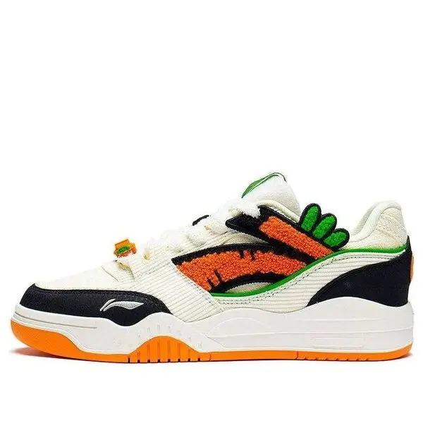 LI-NING Carrot" Sneakers - White/black/orange