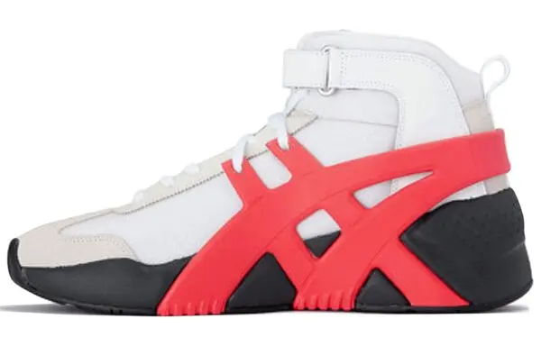 Onitsuka Tiger Big Logo Trainer Mid High Top Sneakers - Whiteredblack