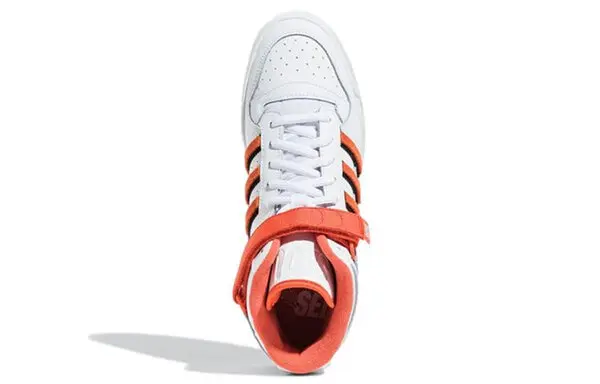 Adidas Originals Forum Mid High Top Sneakers - White/orange
