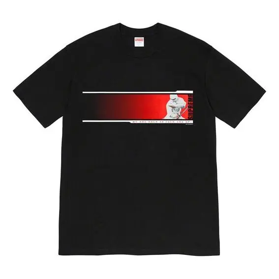 Supreme Fw19 Week 7 Were Back Tee Printing Short Sleeve - Black