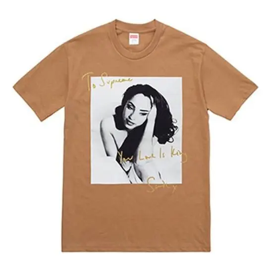 Supreme Ss17 Sade Tee Mocha Character Printing Short Sleeve - Brown