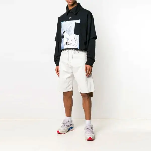 Off-White Impressionism" Layered Long Sleeve Shirt